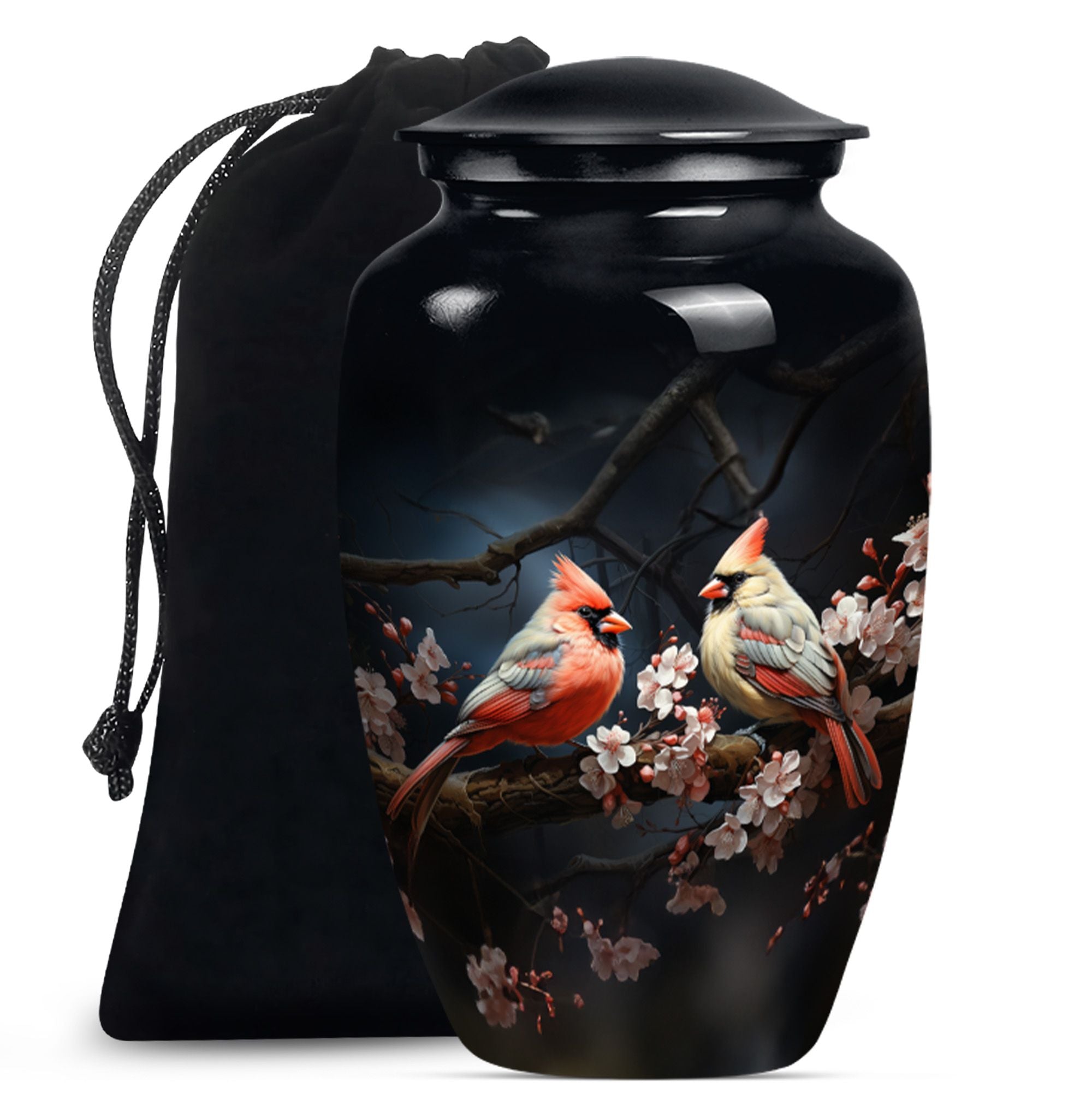 Cardinal Cremation Urn for Cremated Remains - Large Funeral Urn ...