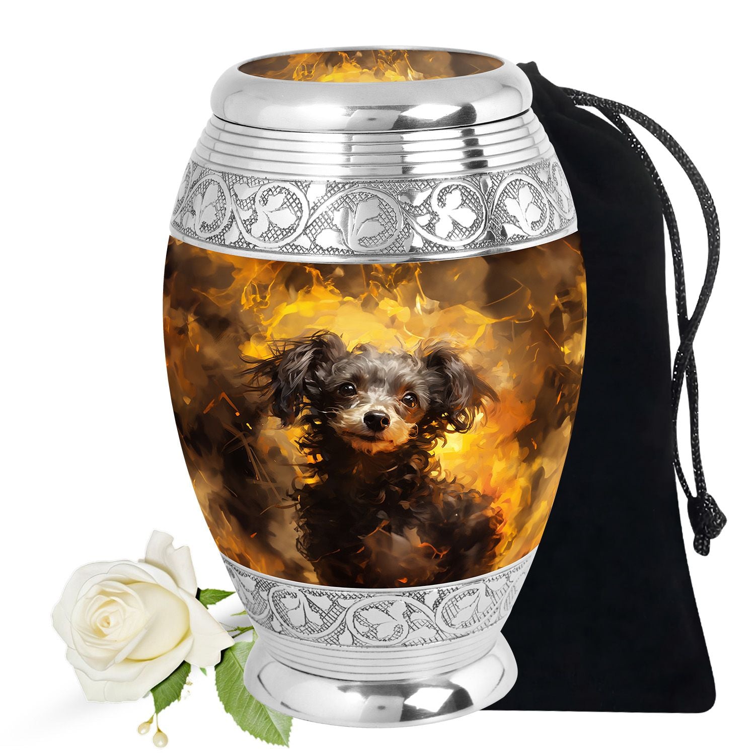 Handmade Pet Urn for Small Poodle | Custom Keepsake – urnsforashesstore
