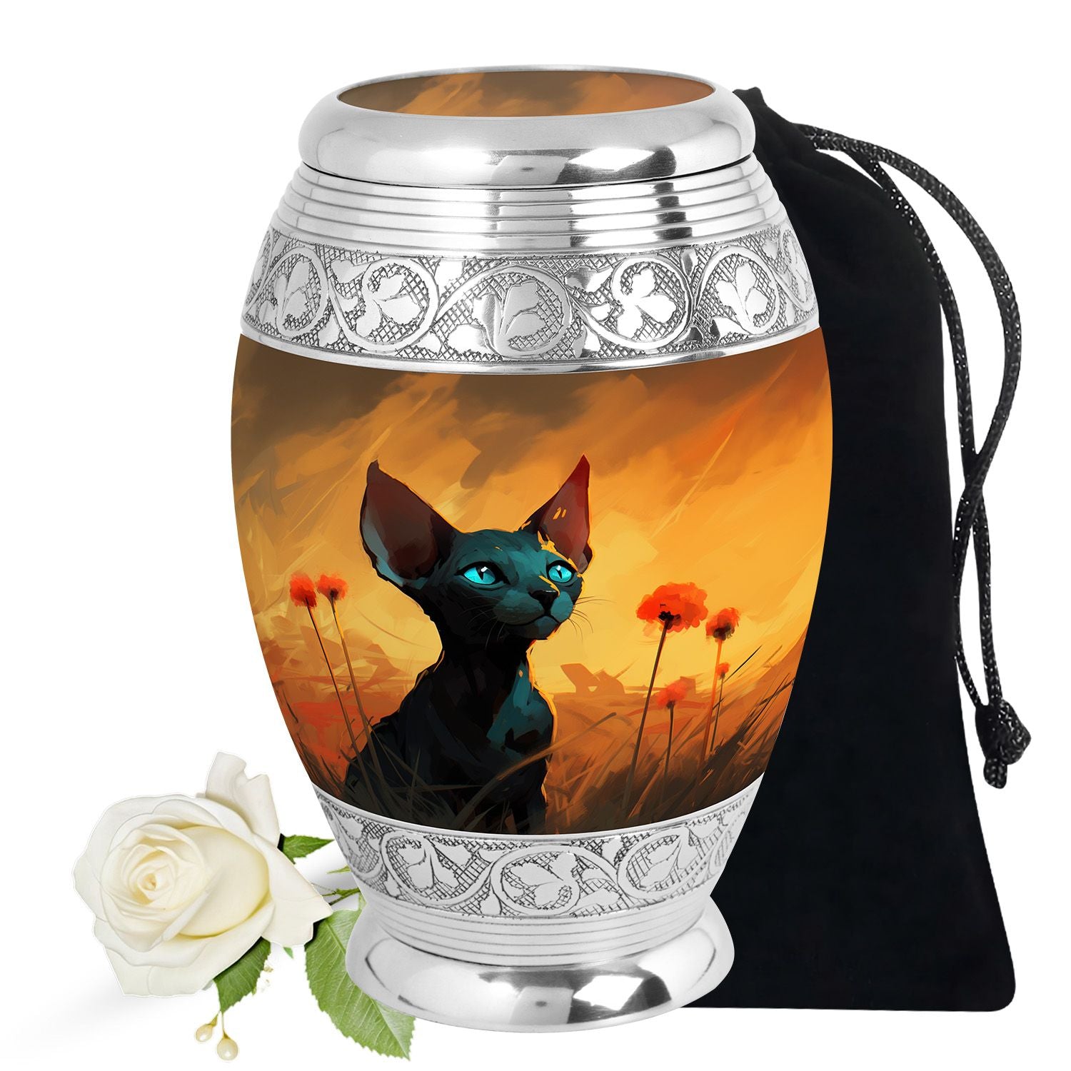 Mini Sphynx Cat Urn – Memorial Keepsake for Ashes – urnsforashesstore