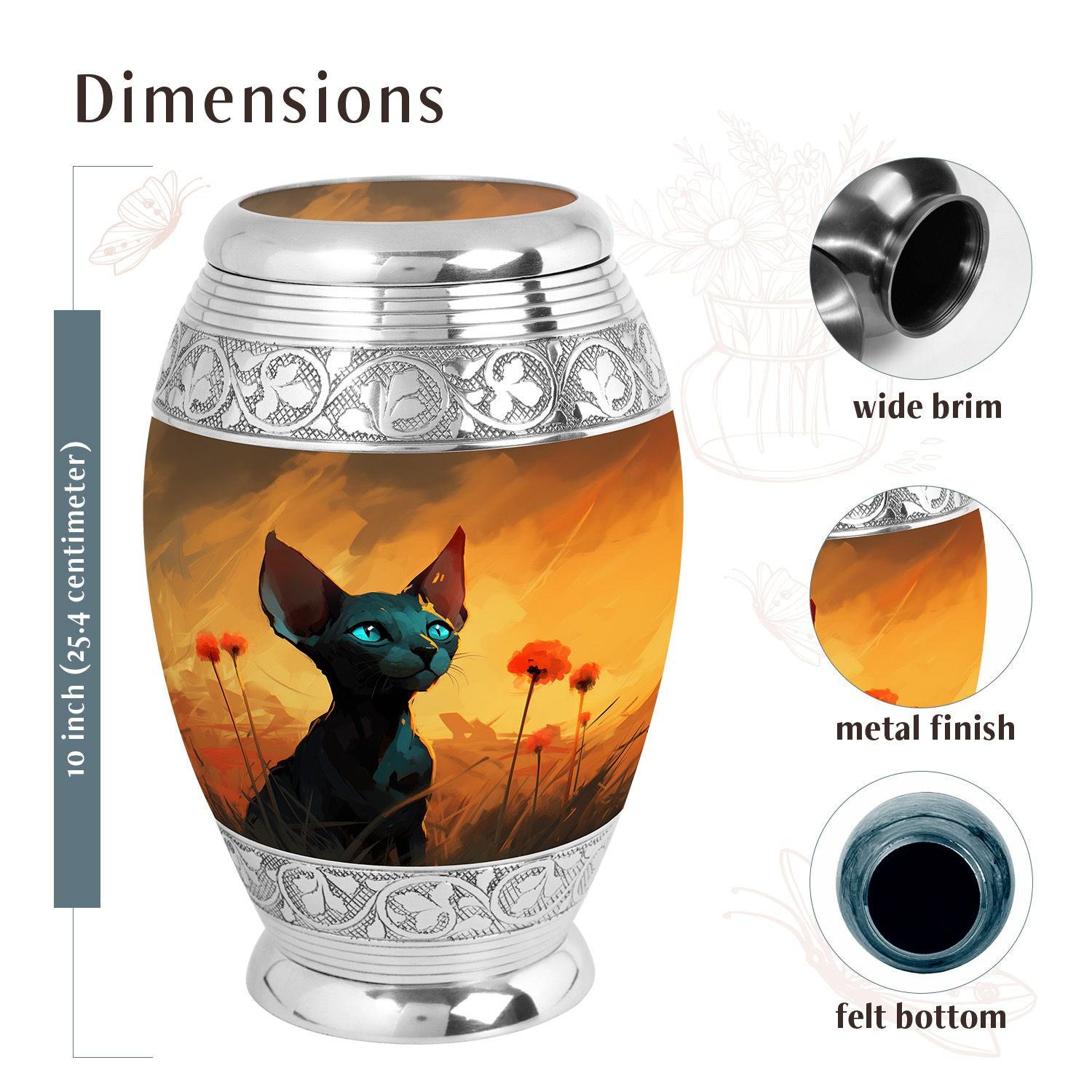 Mini Sphynx Cat Urn – Memorial Keepsake for Ashes – urnsforashesstore